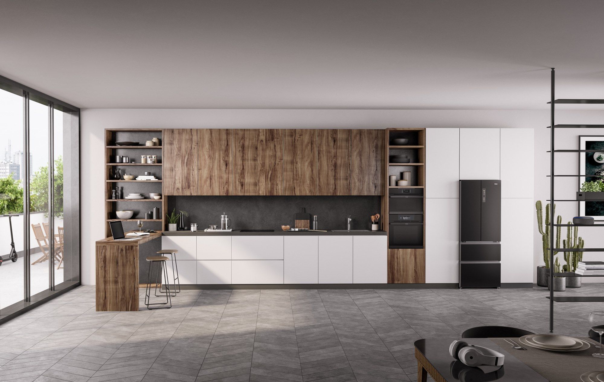 I-TOUCH - HWO60SM5T5BH Built-in electric touch screen oven By Haier