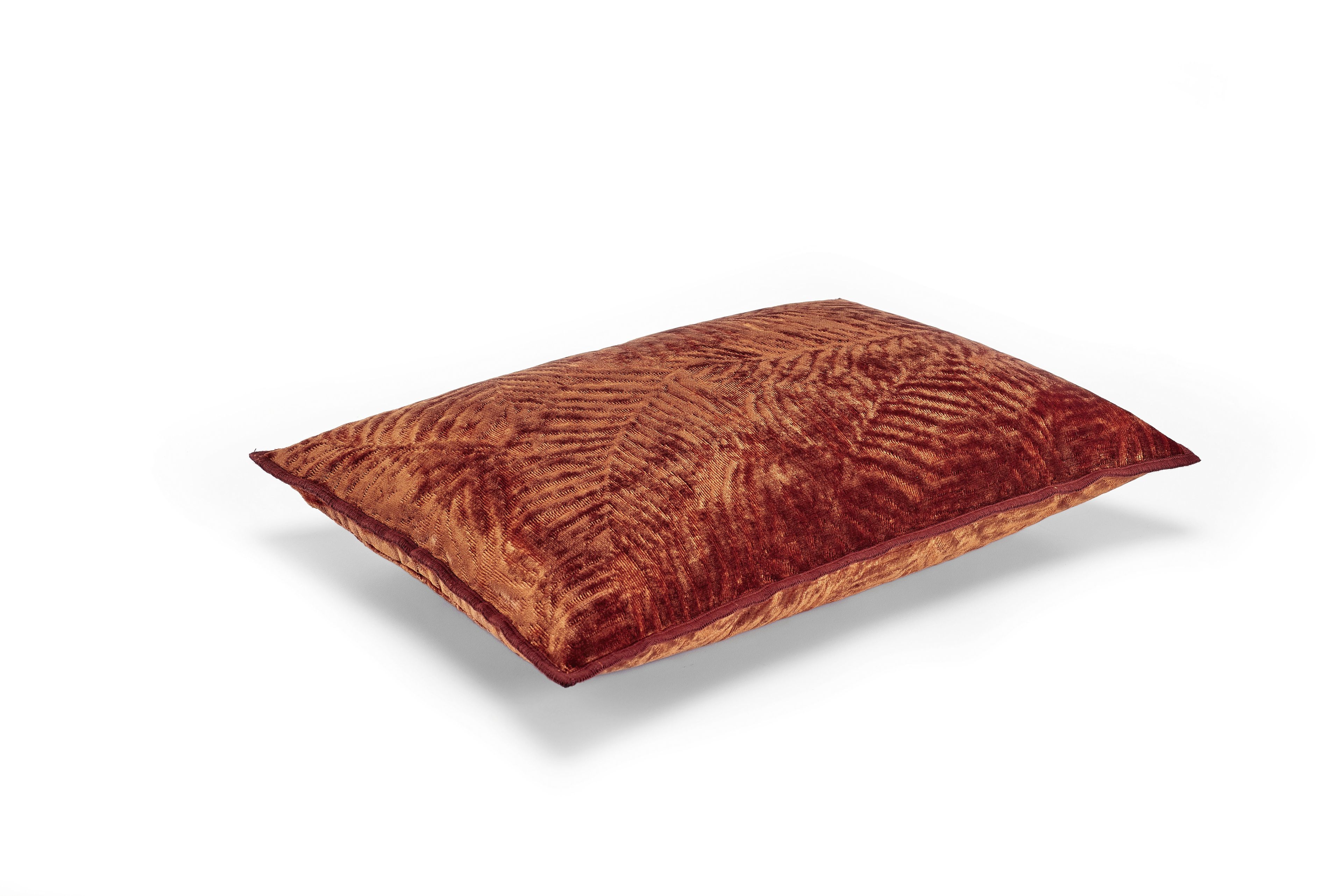 Rectangular velvet cushion with floral pattern IBIZA By Élitis