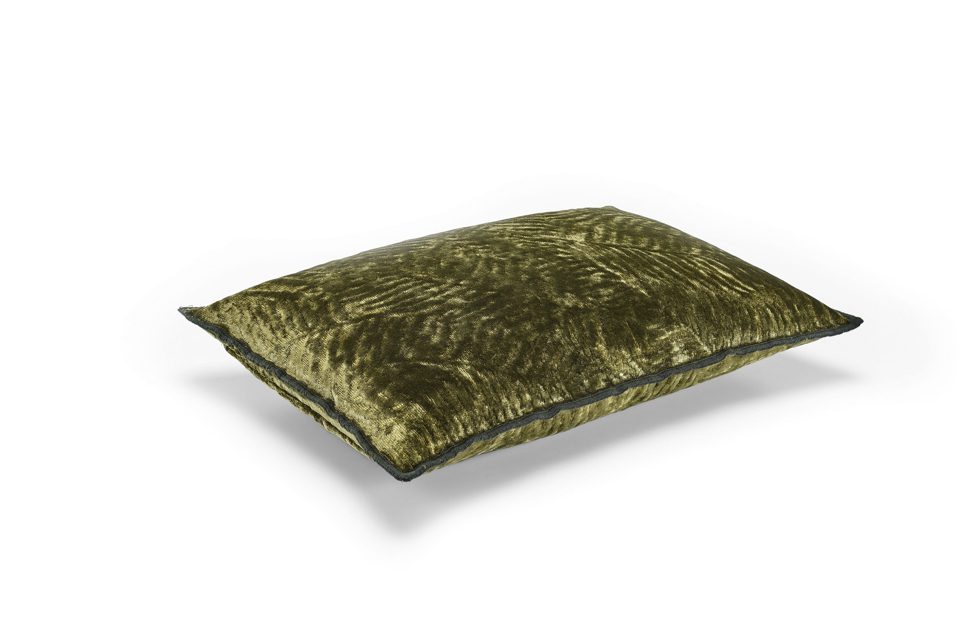Rectangular velvet cushion with floral pattern IBIZA By Élitis