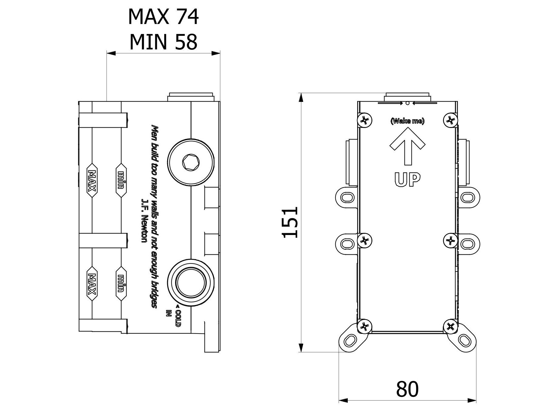IB BOX INC312 Corpo incasso per miscelatore By IB