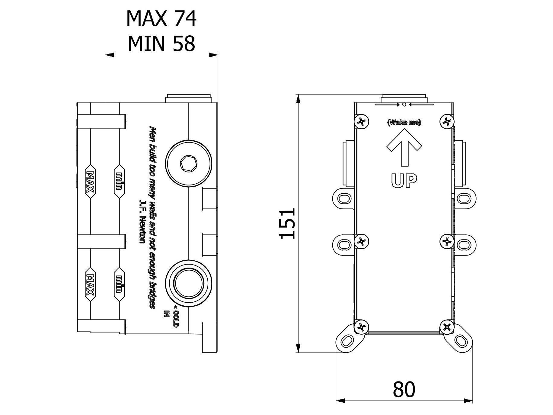 IB BOX INC310 Corpo incasso per miscelatore By IB