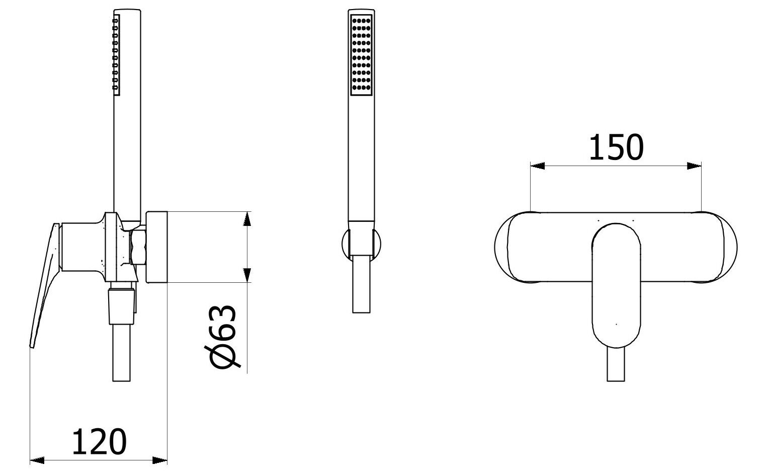 YESPLEASE! YP350 Miscelatore per doccia By IB