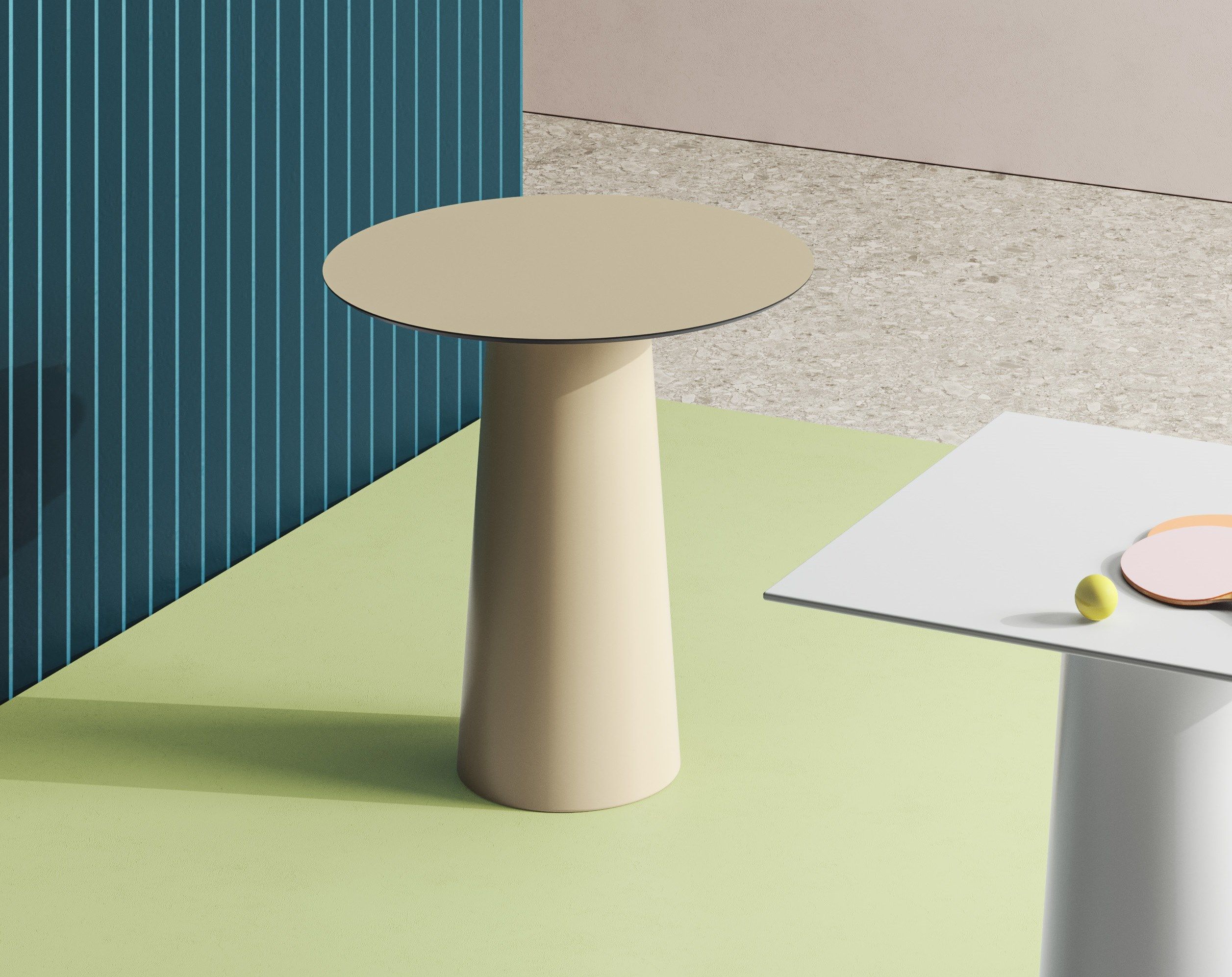 Round polyethylene garden table ICE TABLE Ice Table Collection By ALMA ...