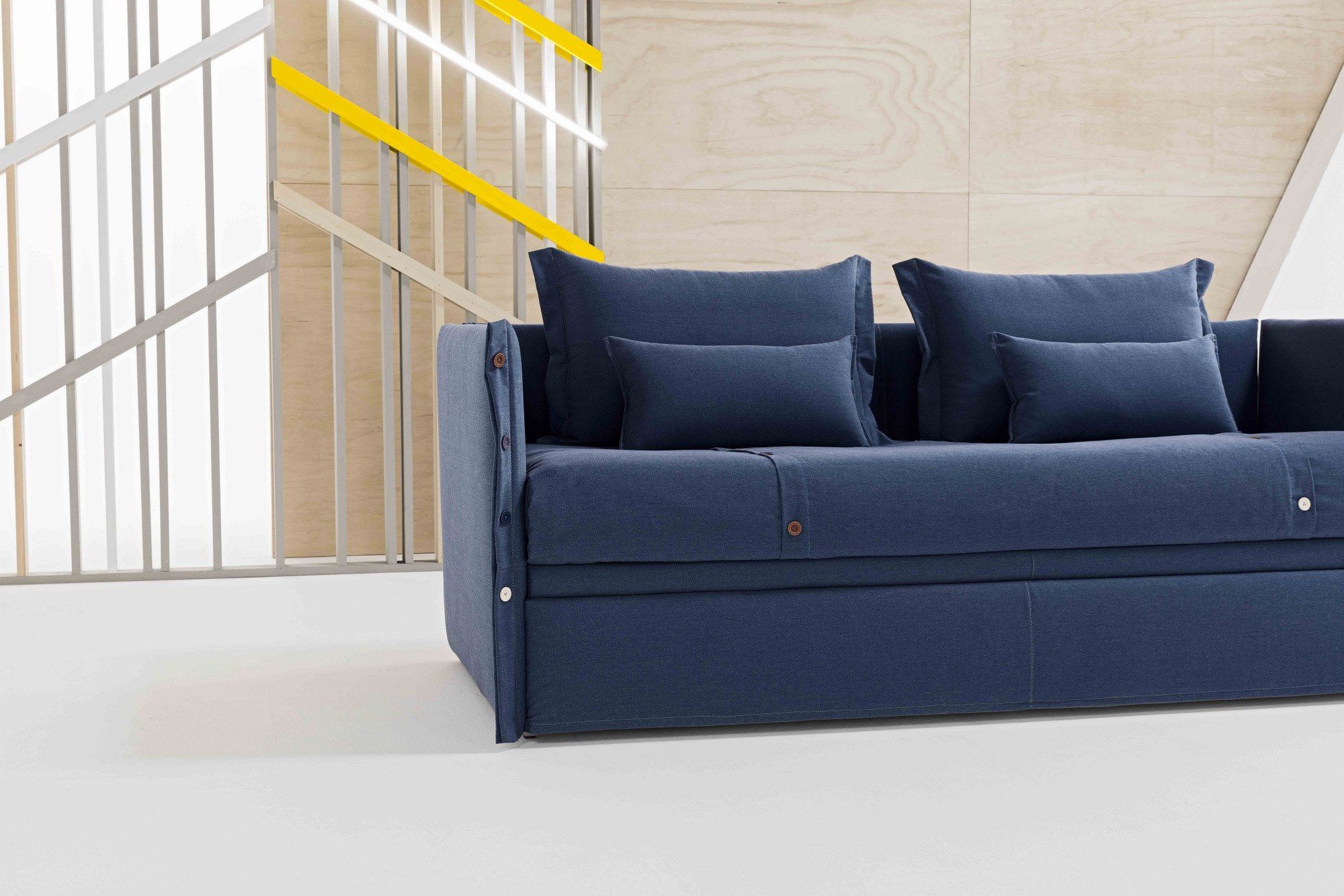 Fabric sofa bed with removable cover ICEBERG By Dienne Salotti