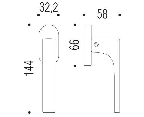 ROBOCINQUE ID 62 DK/SM Window handle By Colombo Design