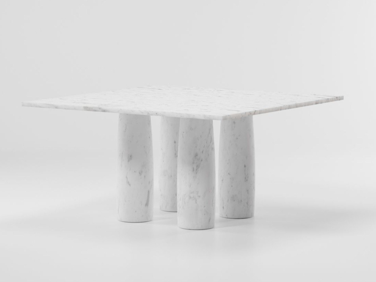 IL COLONNATO Square marble dining table By Kettal | design Mario Bellini