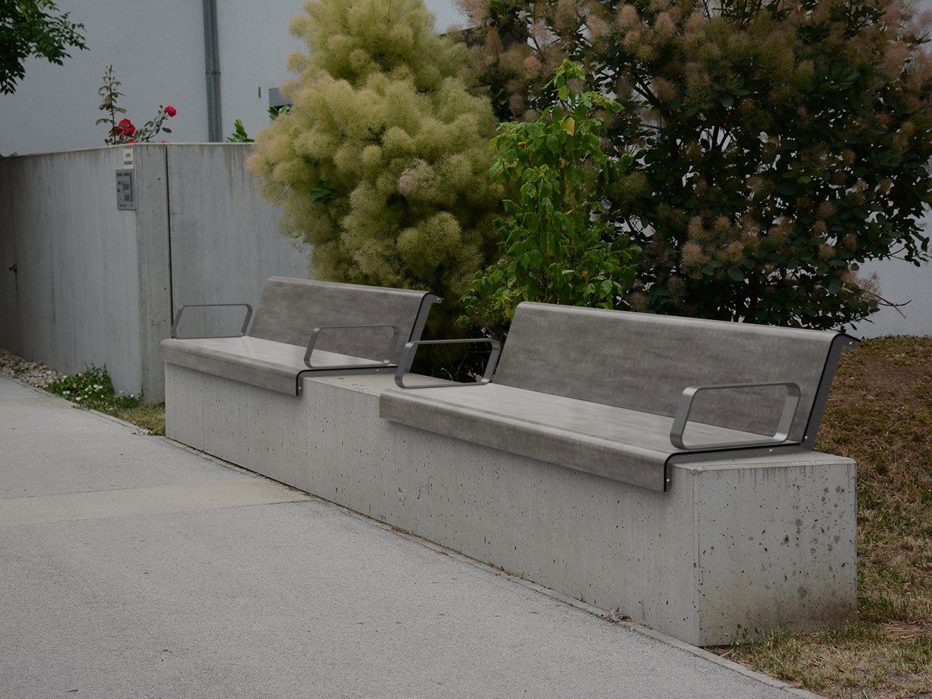 IL POSTO L HPL bench with back By miramondo