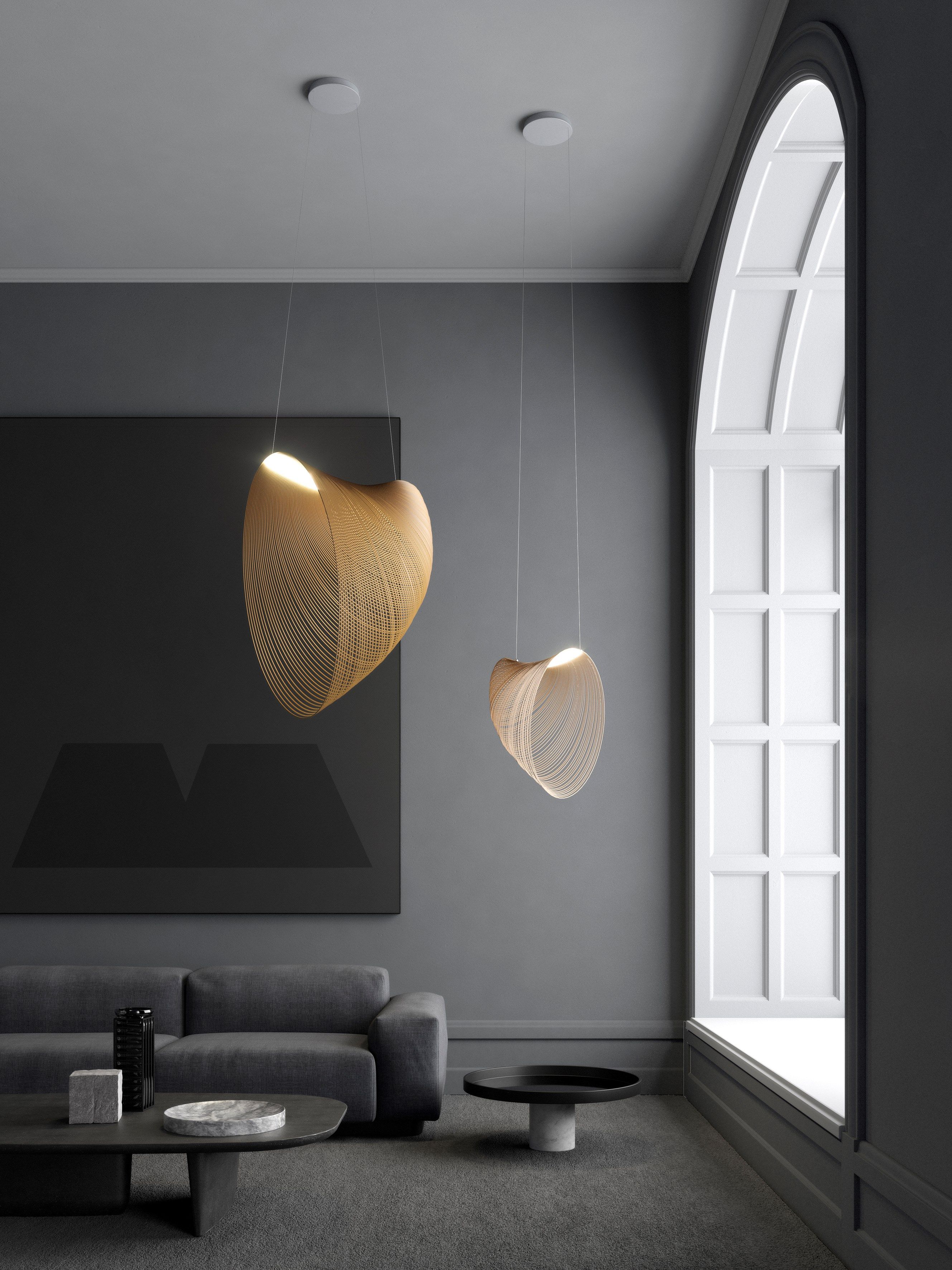 ILLAN LED multi-layer wood pendant lamp By Luceplan
