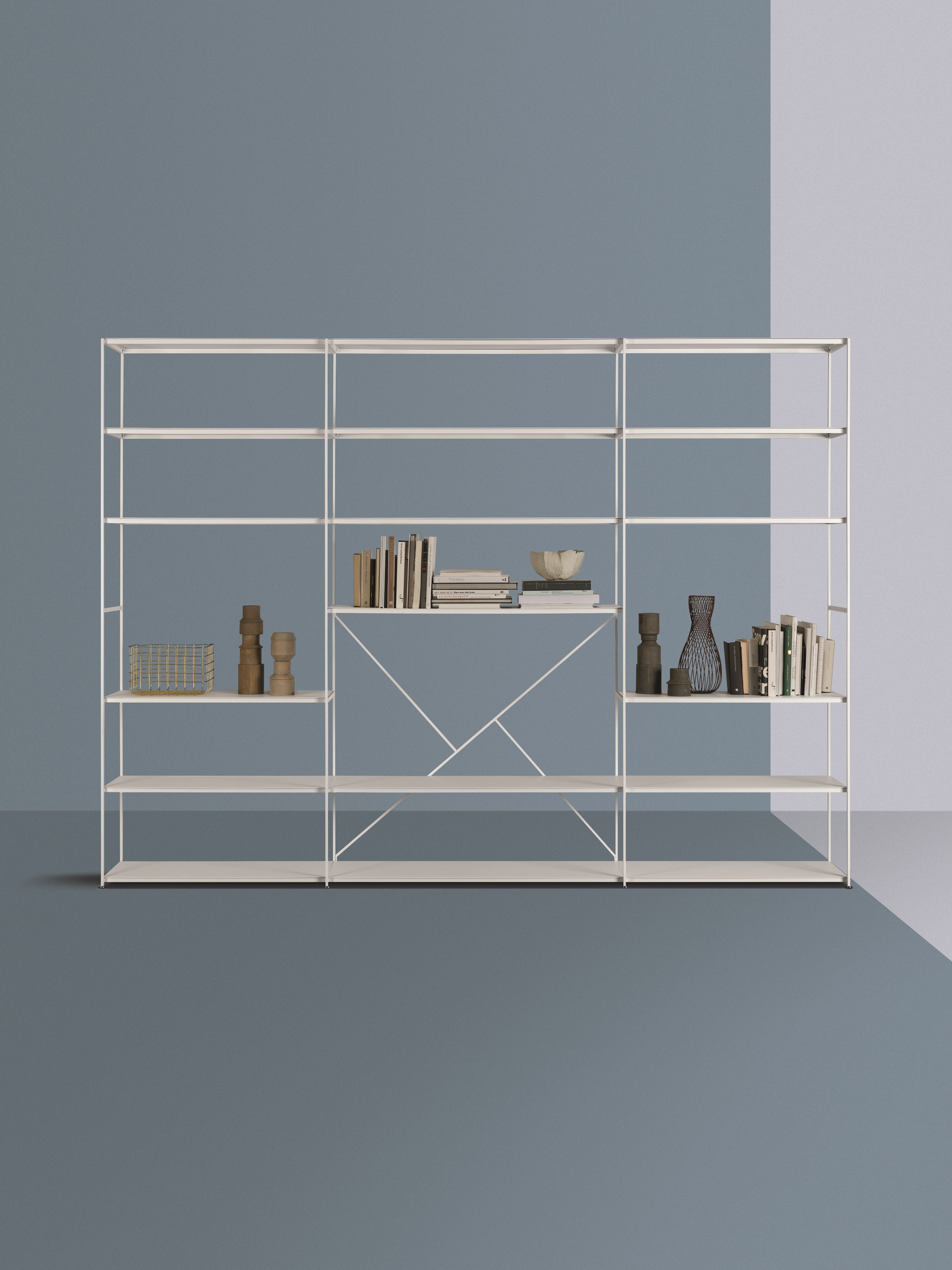 Open metal shelving unit IMAGE By Euromobil
