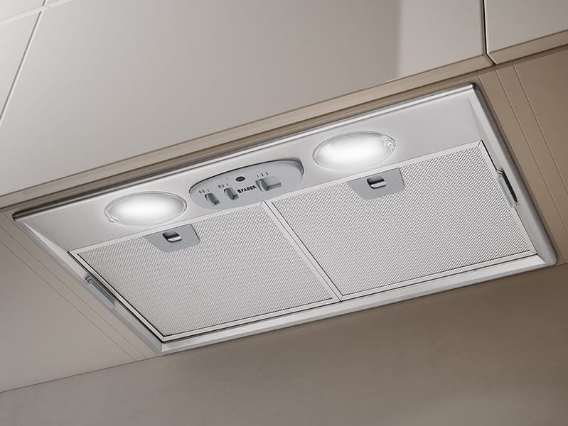 Built-in stainless steel cooker hood with integrated lighting Class C ...