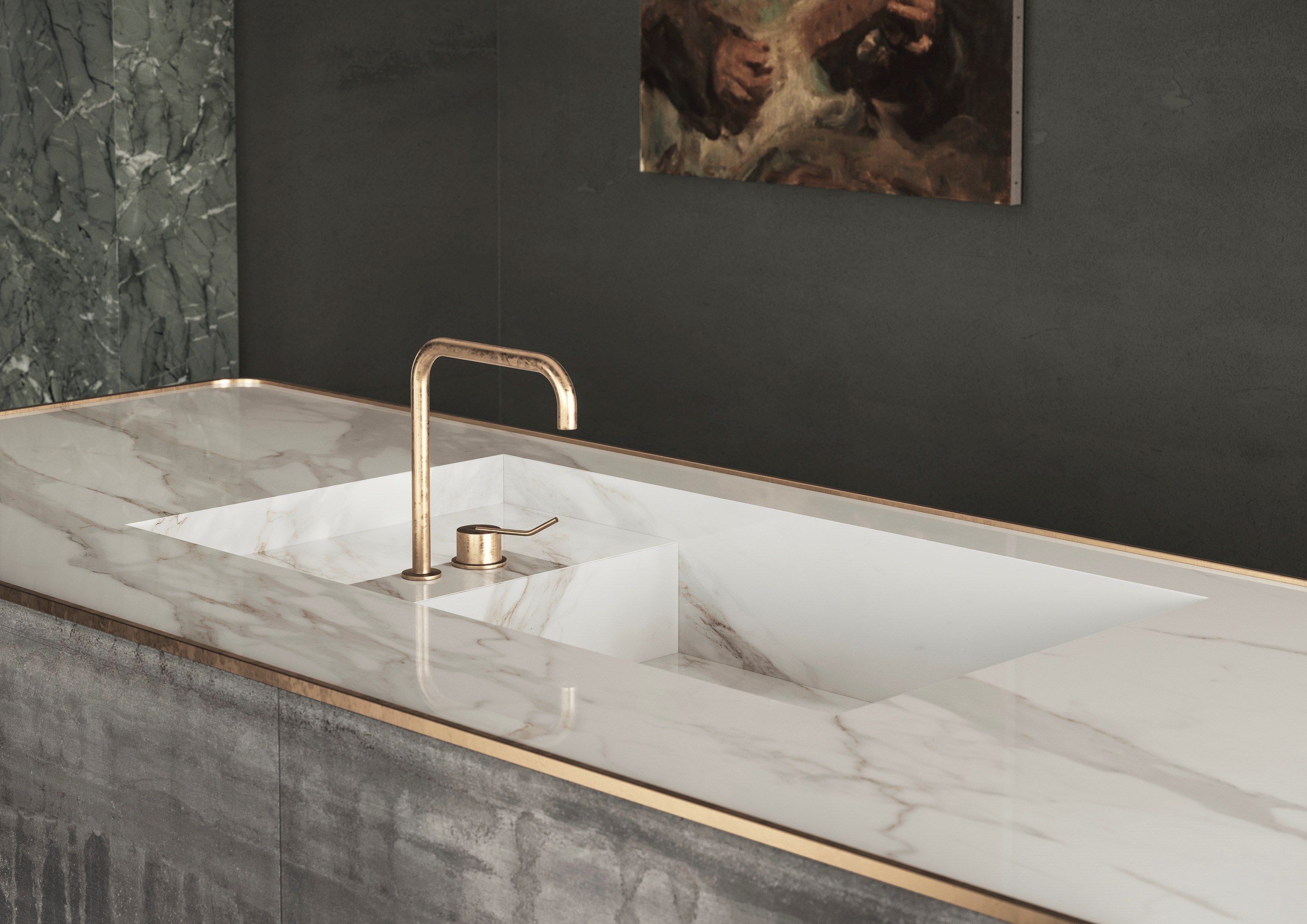 Porcelain stoneware wall/floor tiles with marble effect INCANTO By Ragno