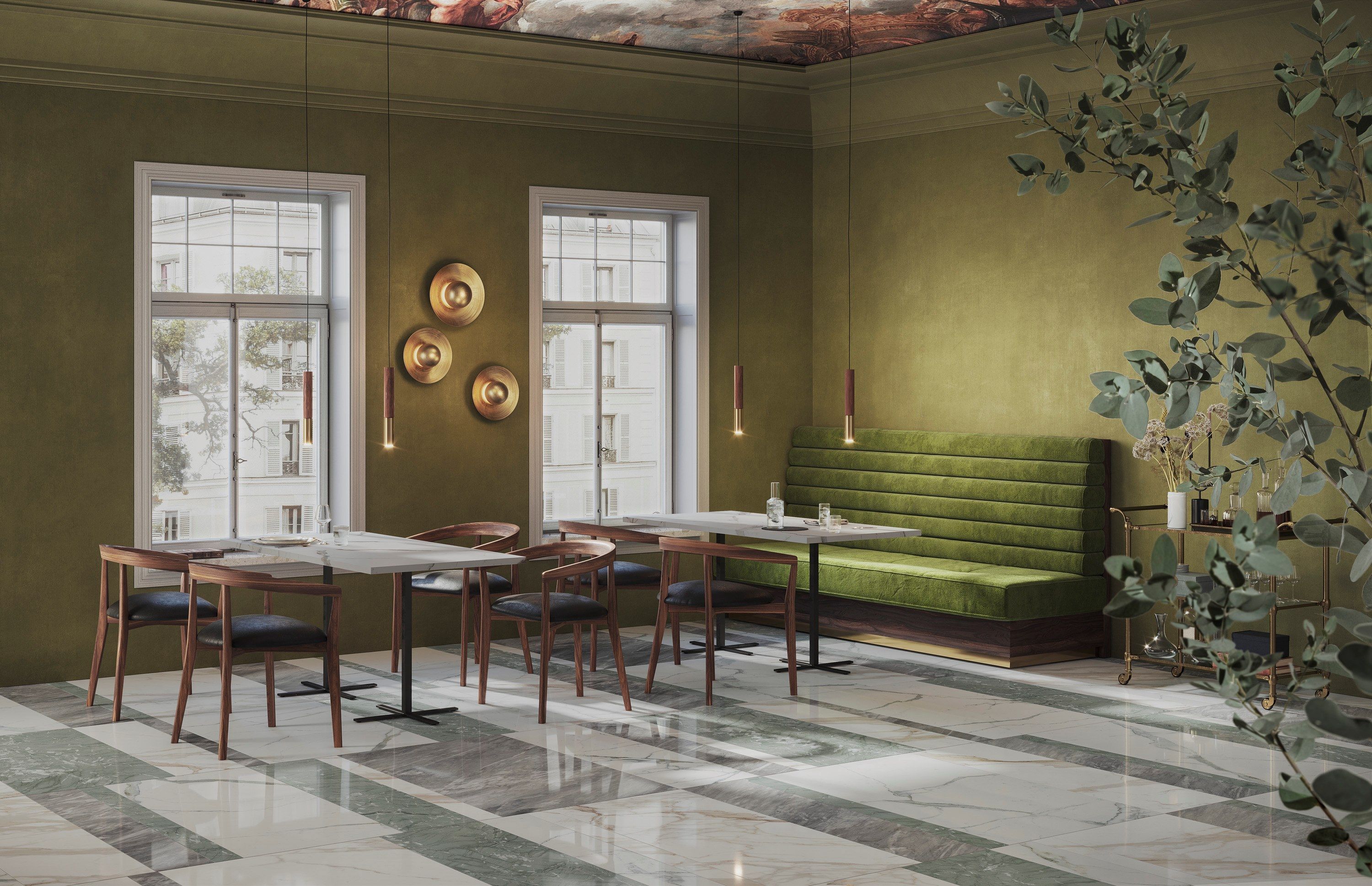 Porcelain stoneware wall/floor tiles with marble effect INCANTO By Ragno