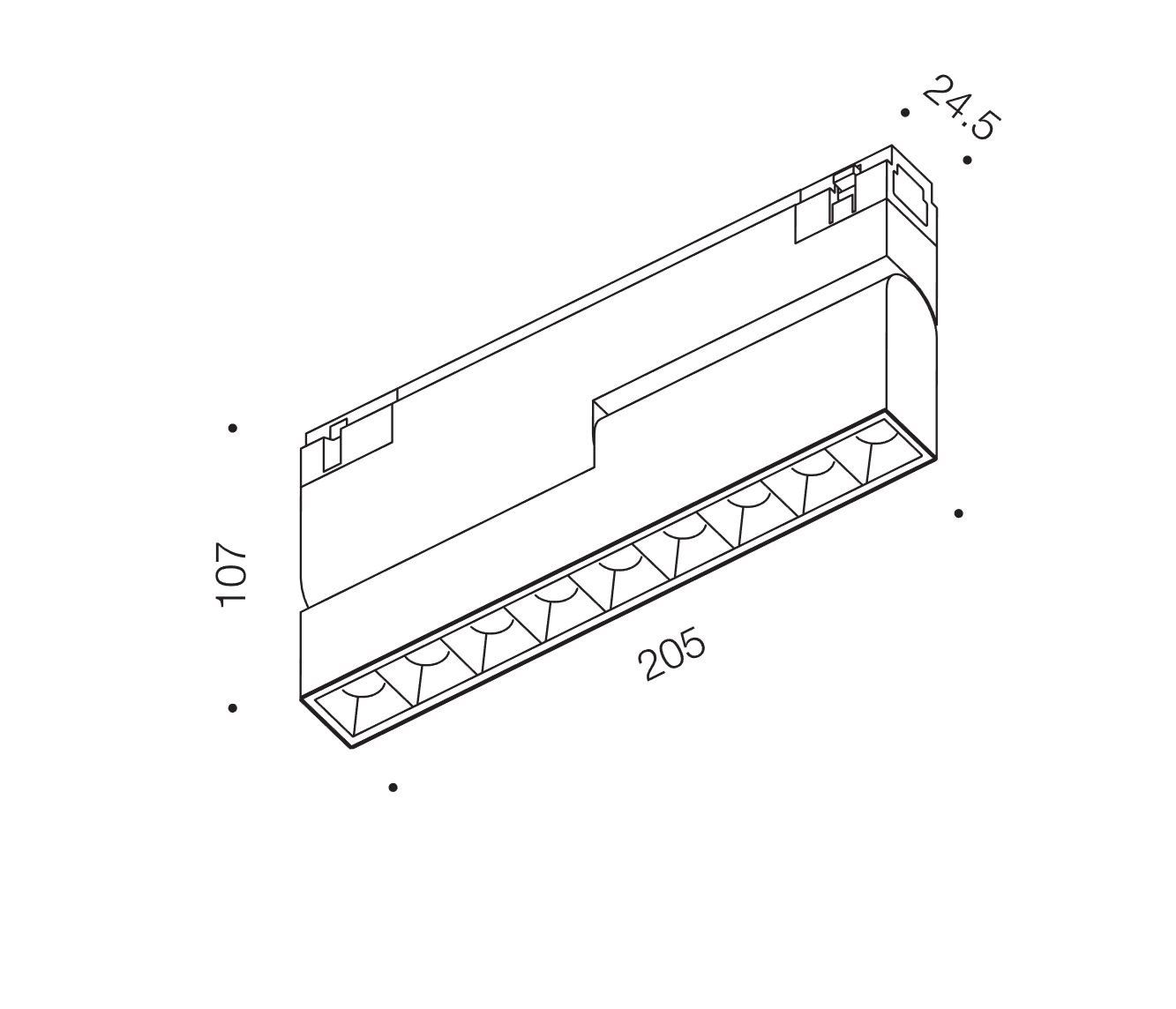 LED Track-Light INF TURN SPOT LINE By Centrsvet