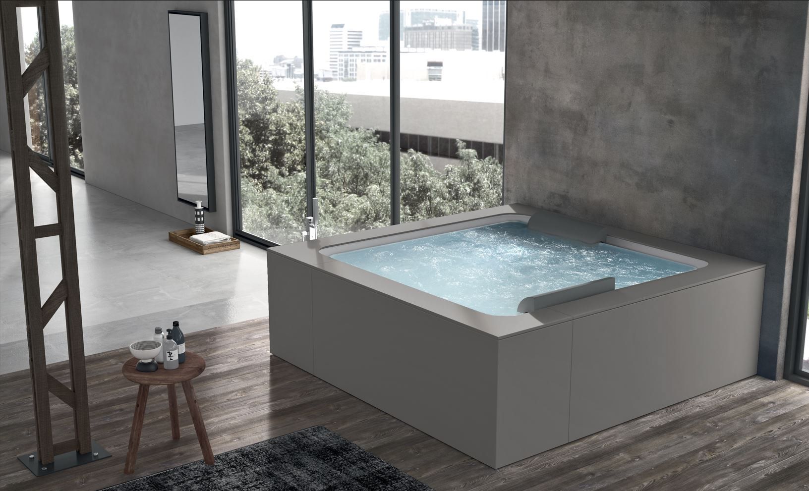 Built-in hydromassage bathtub INFINITY BOLLA Q By Gruppo Geromin design ...