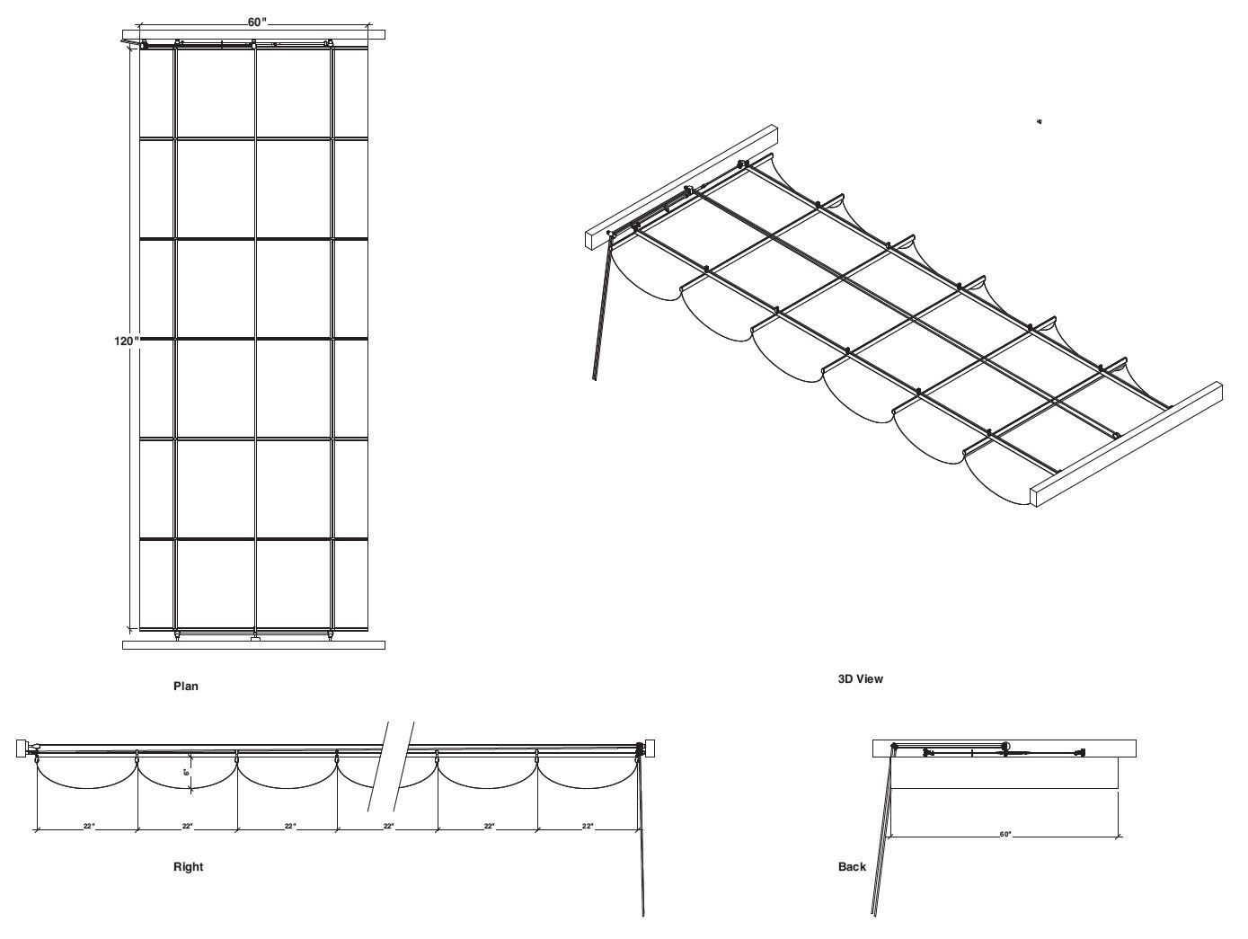 INFINITY PULLEY AND ROPE CANOPY Awning By INFINITY CANOPY