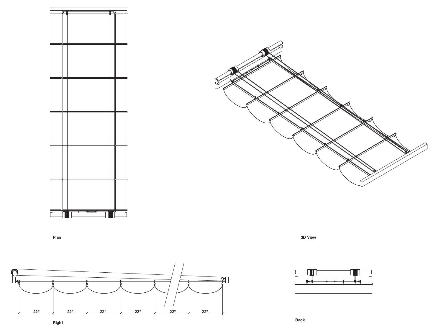 Pergola motorizzata autoportante in tessuto MOTORIZED INFINITY CANOPY ...
