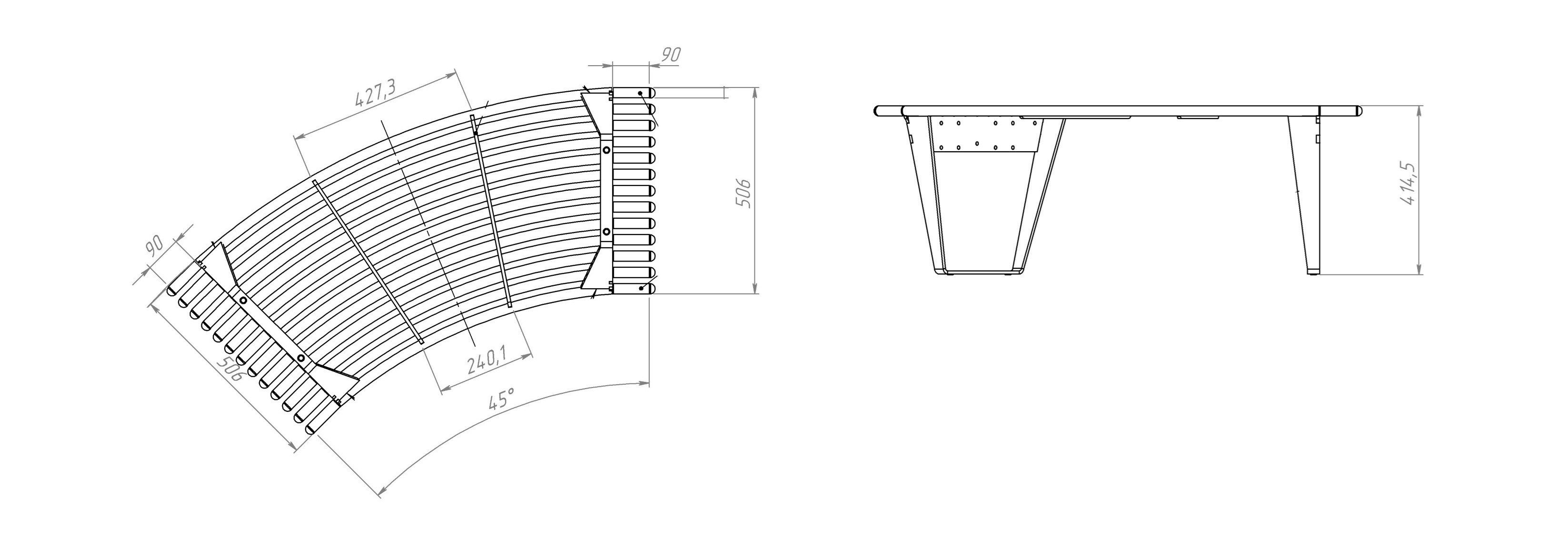 INFINITY | Curved Bench By Punto Design