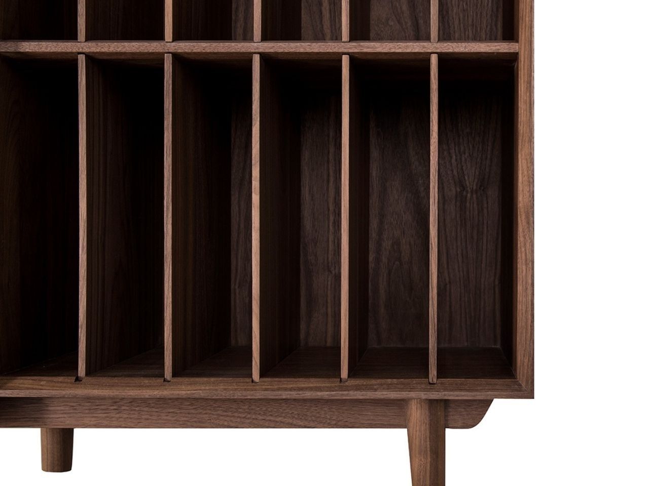 Open freestanding walnut bookcase INFINITY By 12H