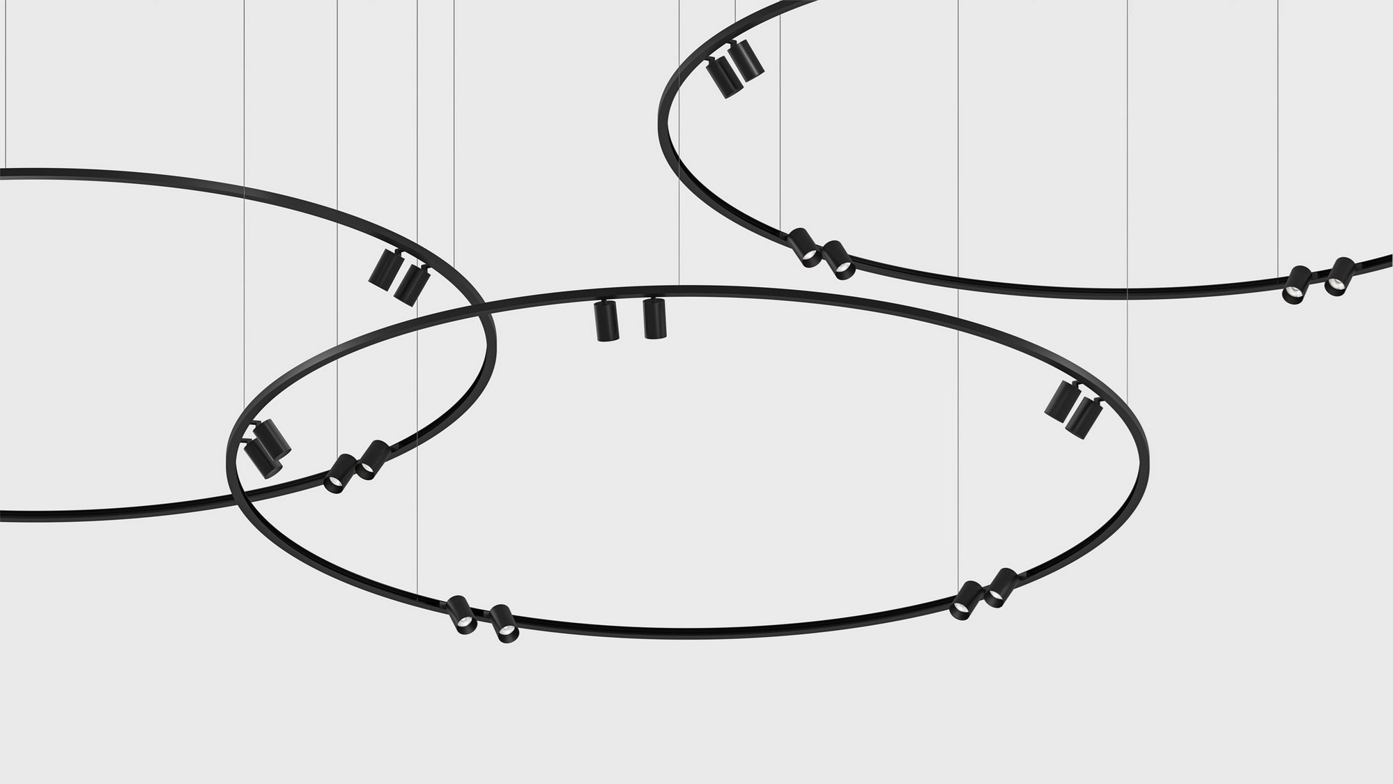Metal suspended round track system INFINITY MODULE RND By Centrsvet