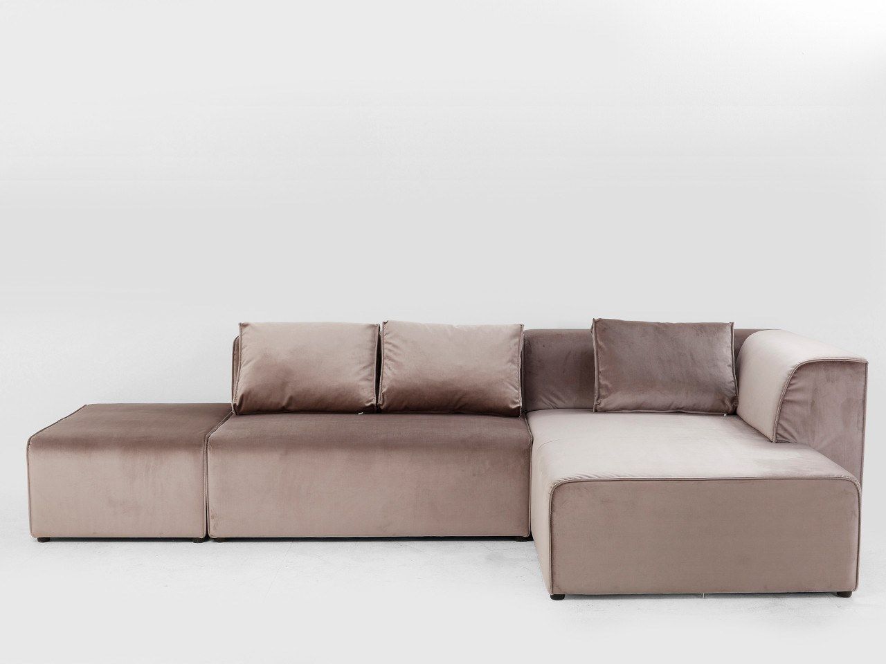 INFINITY VELVET 3 seater corner leather sofa By KARE Design