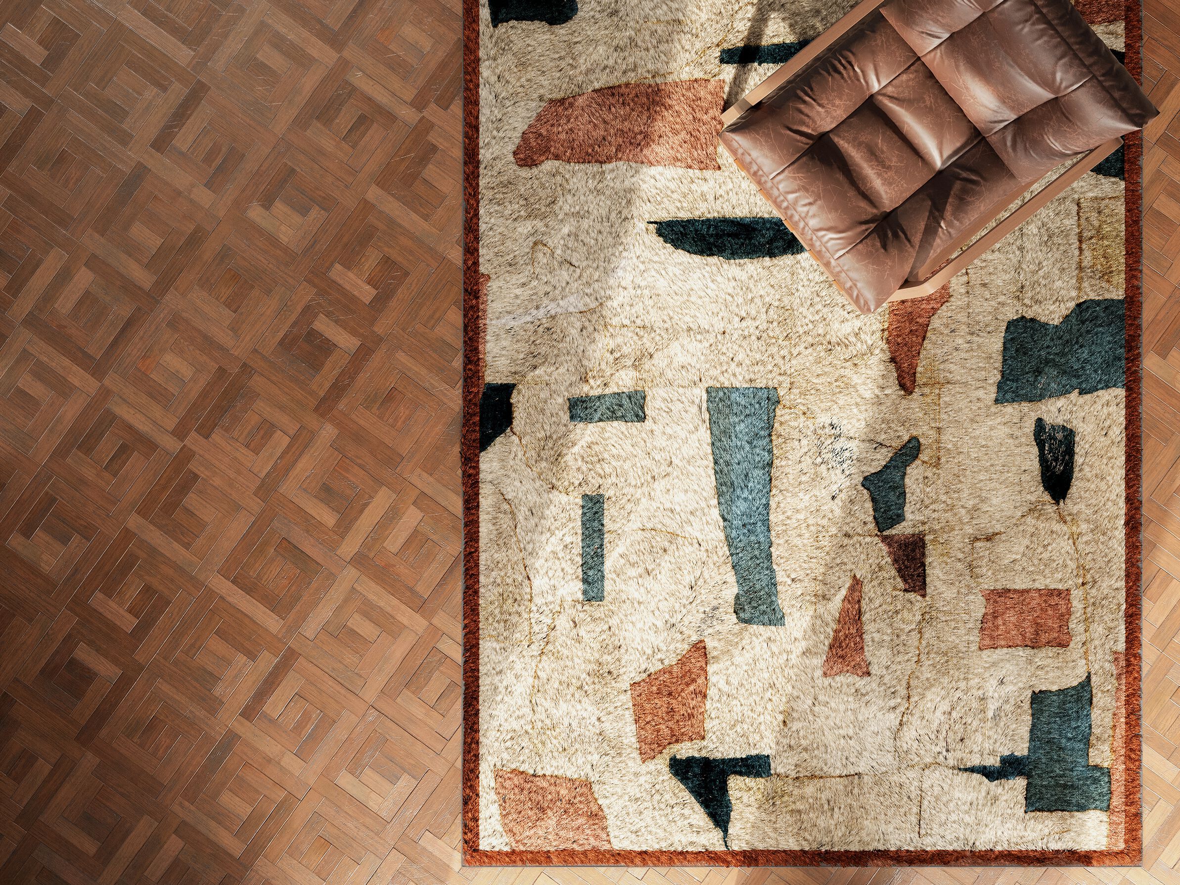 STICKY TAPE Polyamide rug By INK.RUGS