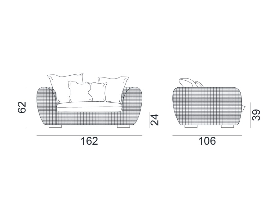Divanetto in rattan INOUT 621 Collezione InOut By Gervasoni design ...