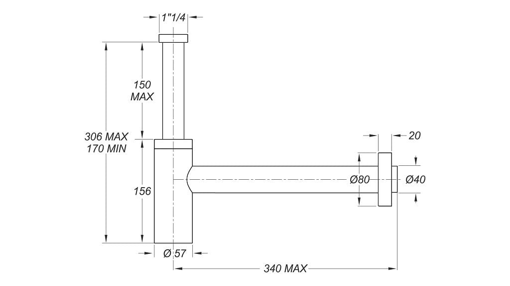 INOXMATER Washbasin stainless steel siphon By Bonomini | design Ennio ...