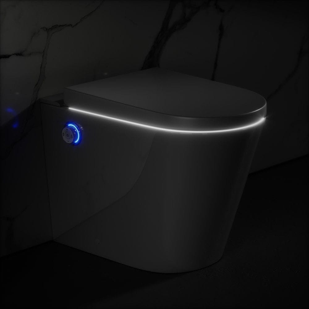 INTELLISMART Floor mounted ceramic toilet with bidet, plate and cistern ...