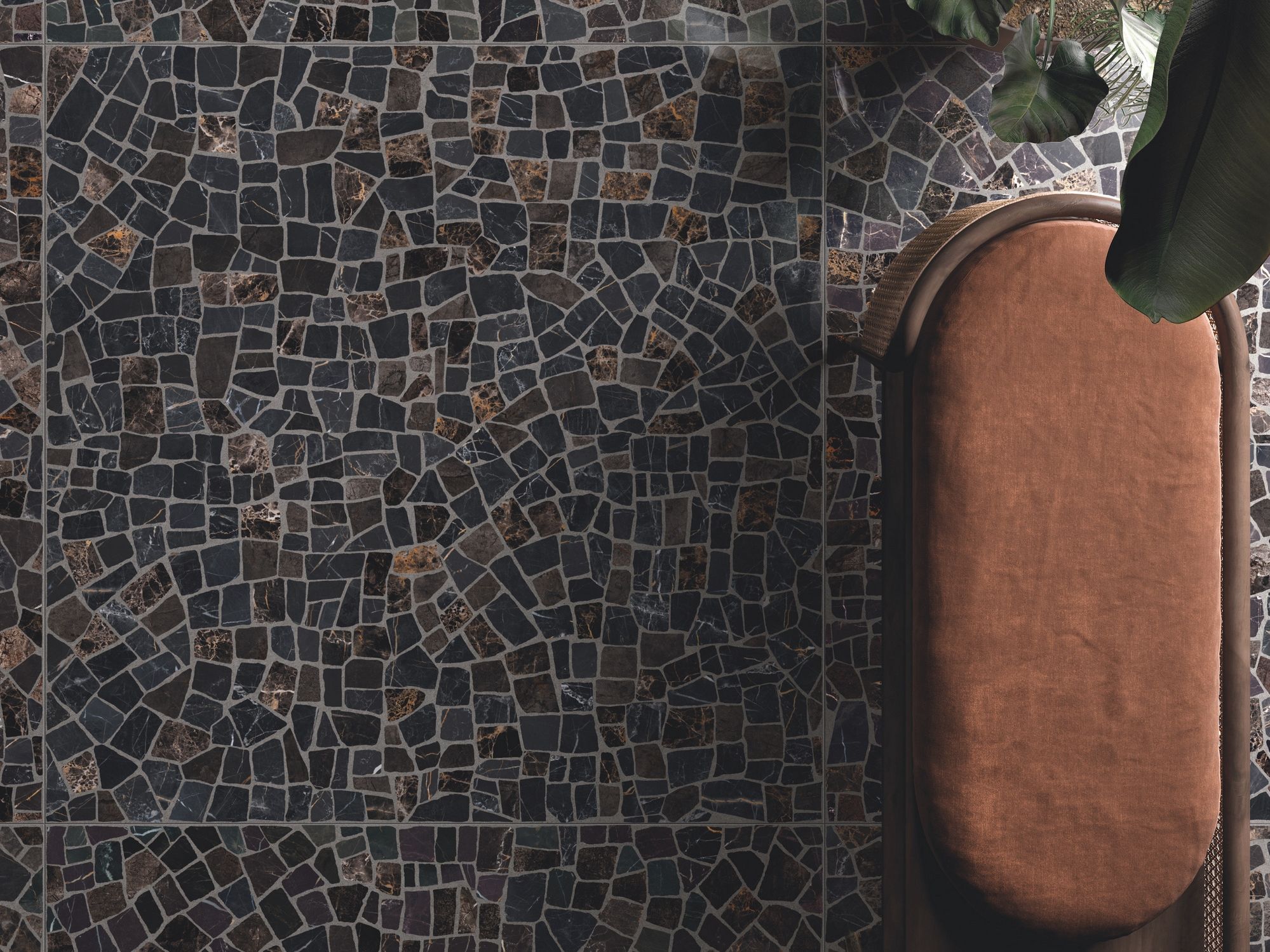 Pavimento/rivestimento in gres porcellanato effetto marmo INTERNO4 PALLADIANA DARK Collezione ...