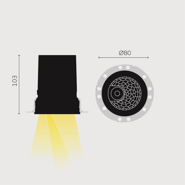 INTI 80 DIRECTIONAL Spotlight By Kreon | design Kristof Pycke
