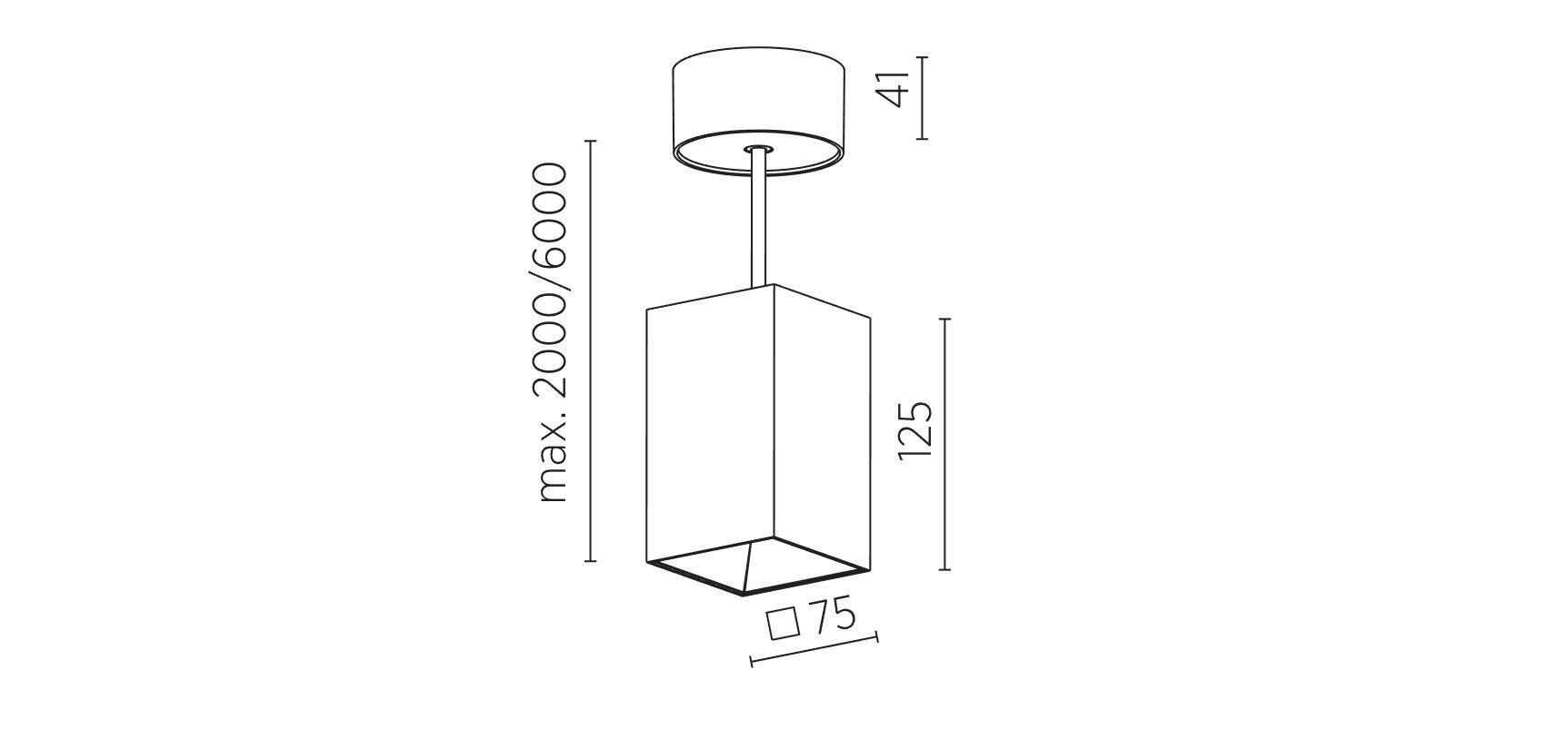 INVADER SQUARE lámpara colgante By PROLICHT
