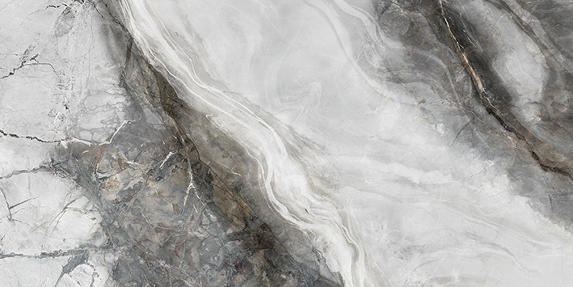 Sintered ceramic kitchen worktop with marble effect INVISIBLE GREY 12 ...