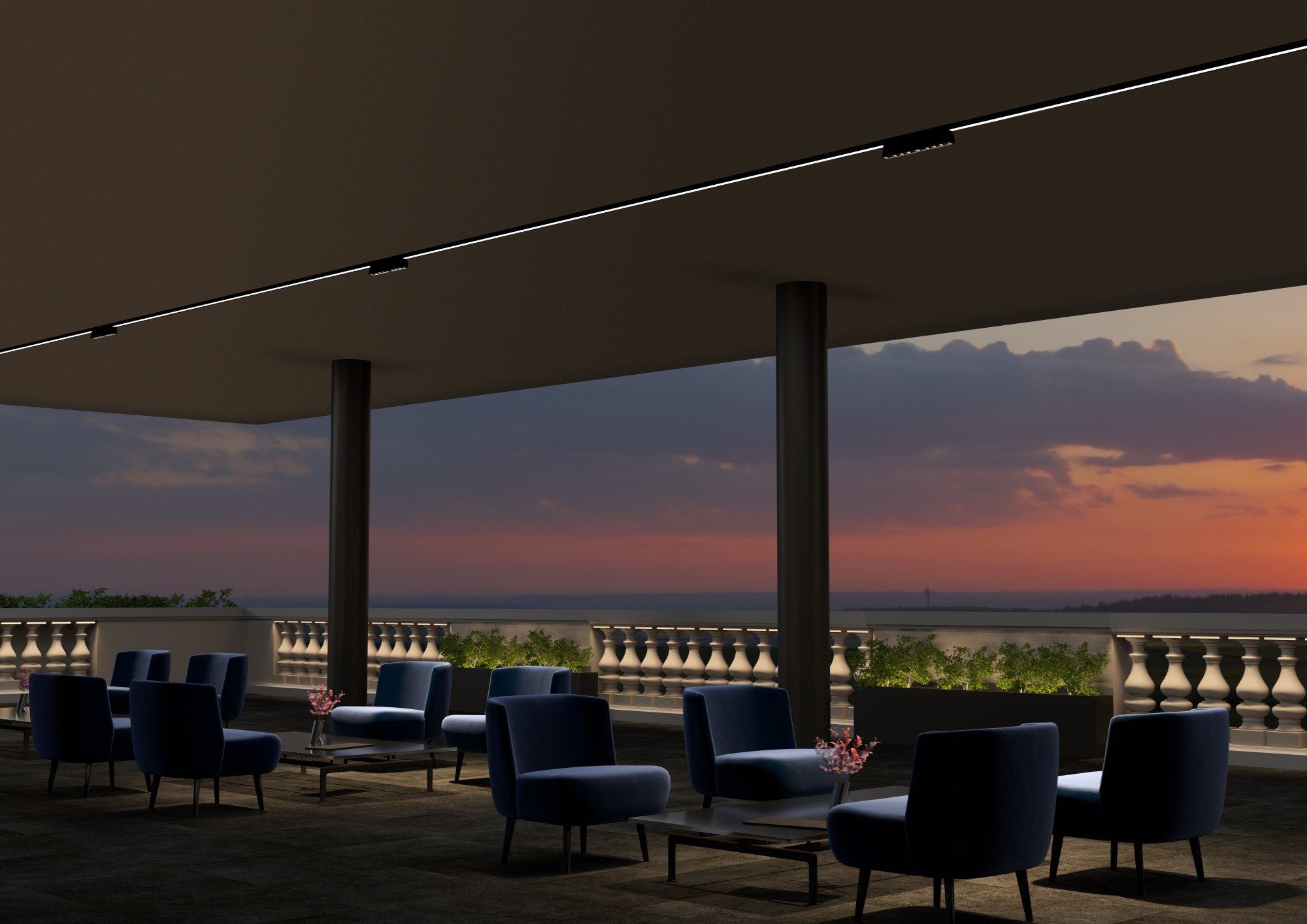 IP SYSTEM® IP54 dual power linear light system By SIMES