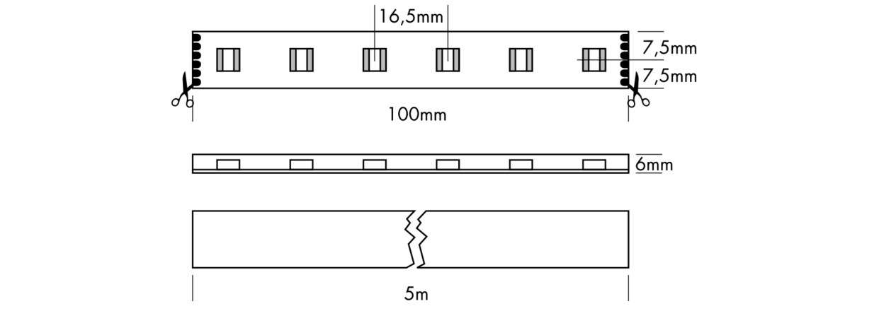IP68 RGB+CCT 5-IN-1 Striscia LED By PROLED
