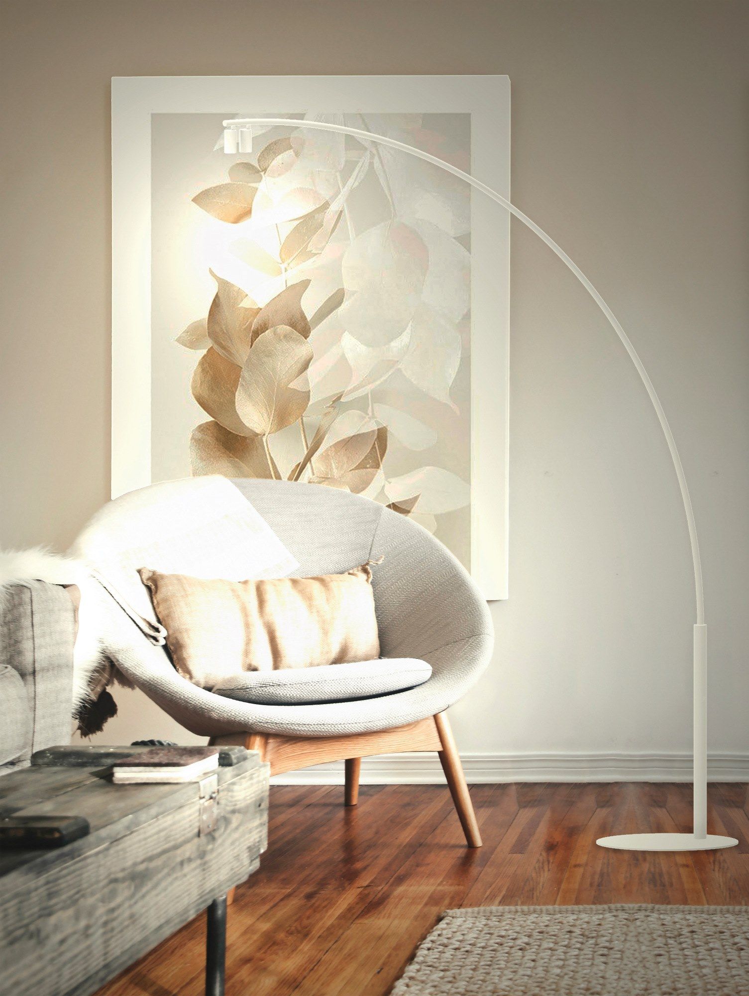 IRIS LED adjustable aluminium arc lamp By EGOLUCE | design Lux Studio