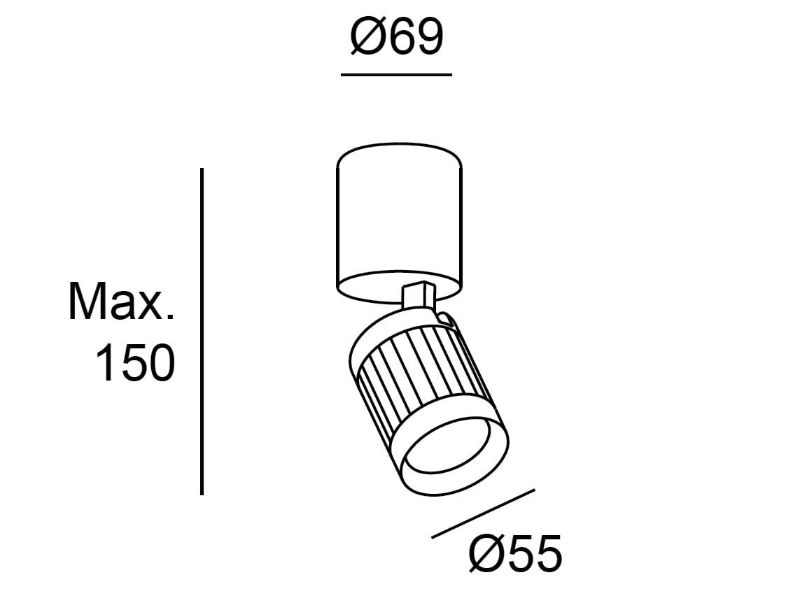 IRIS Spot LED ajustável para teto By LedsC4 | design Summalab