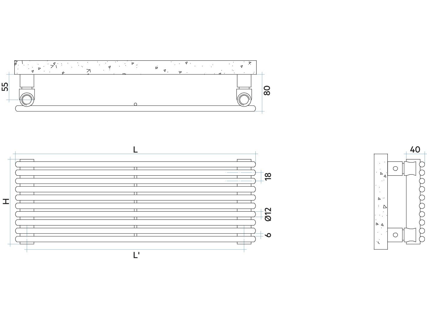 ARPA12 HORIZONTAL Modular decorative radiator By IRSAP