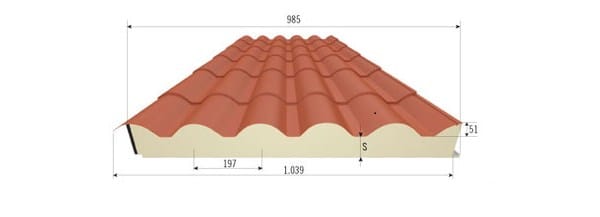 ISOCOPPO Insulated metal panel for roof By Alubel
