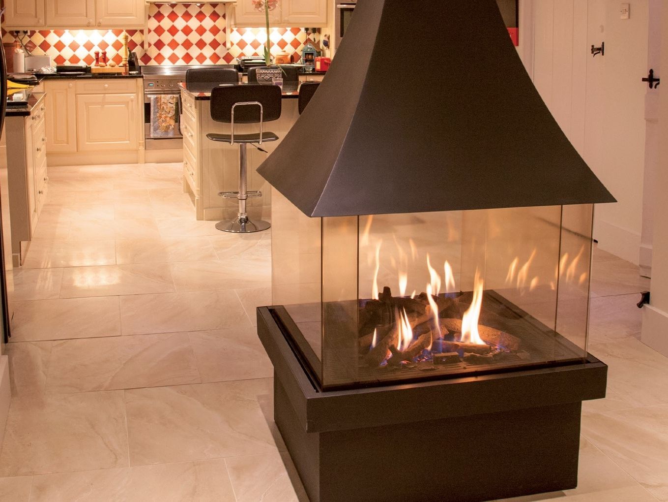 Gas central closed fireplace ISOLA 70 By BRITISH FIRES