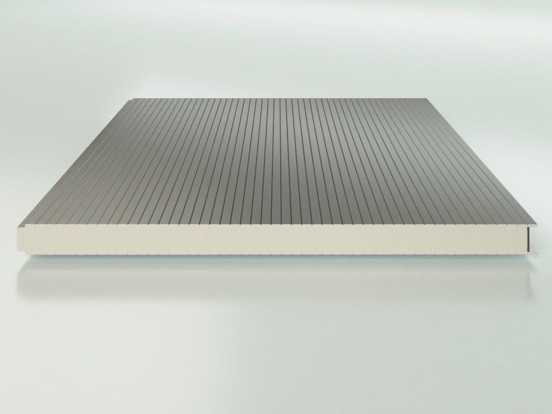 Insulated metal panel for facade ISORIGHE By ISOPAN