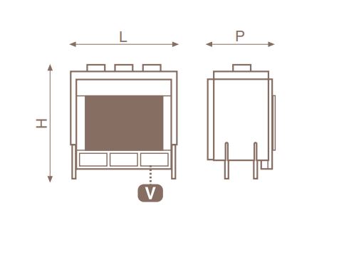 FIRENZE Gas Fireplace insert By ITALKERO