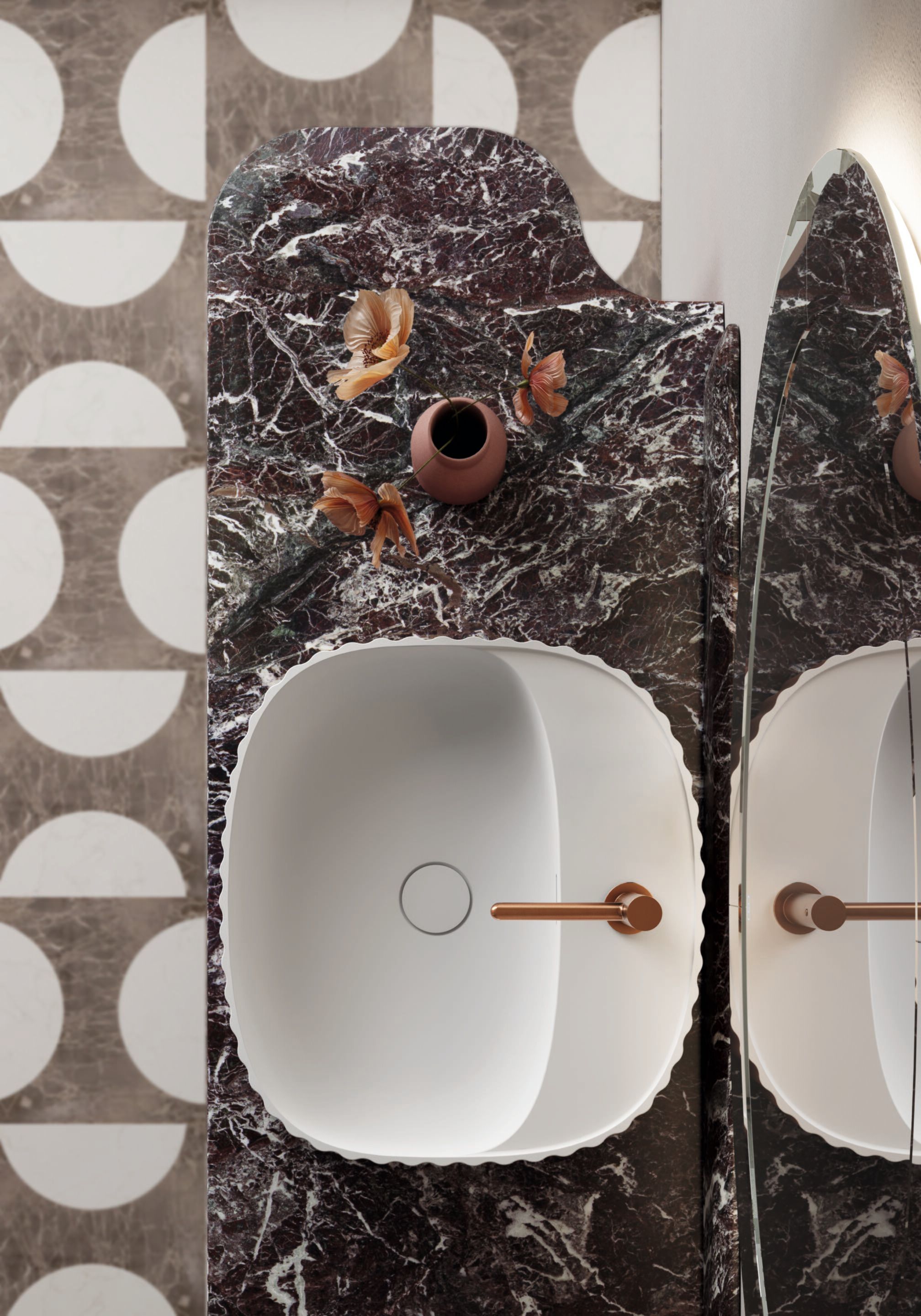 GIOVE Countertop Cristalplant® washbasin By Ideagroup
