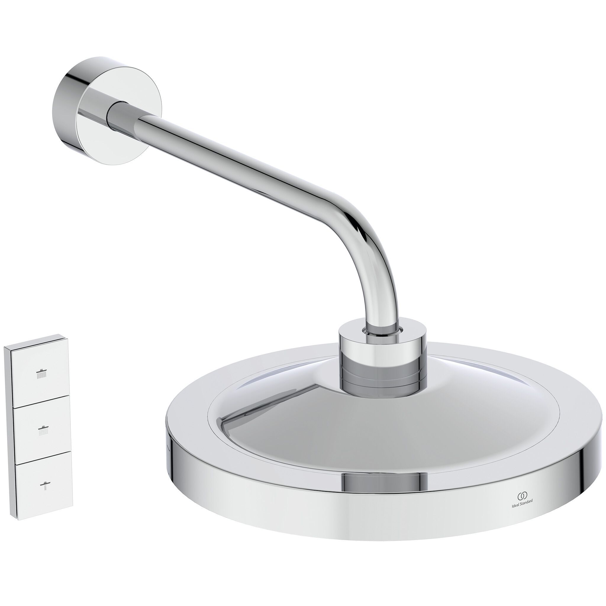 IDEALRAIN SOLOS - A78902 Round adjustable ABS overhead shower with ...