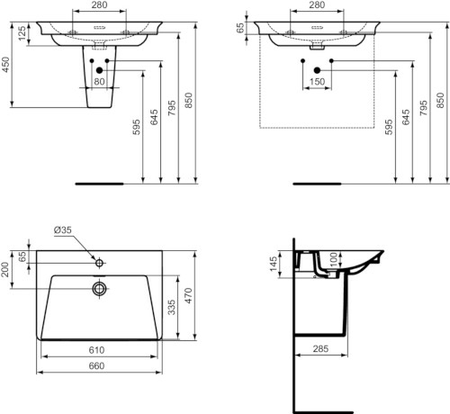 LA DOLCE VITA - E264401 Lavabo By Ideal Standard