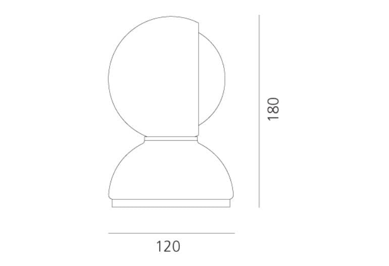 ARTEMIDE - ECLISSE PVD MIRROR Table lamp By In Stock