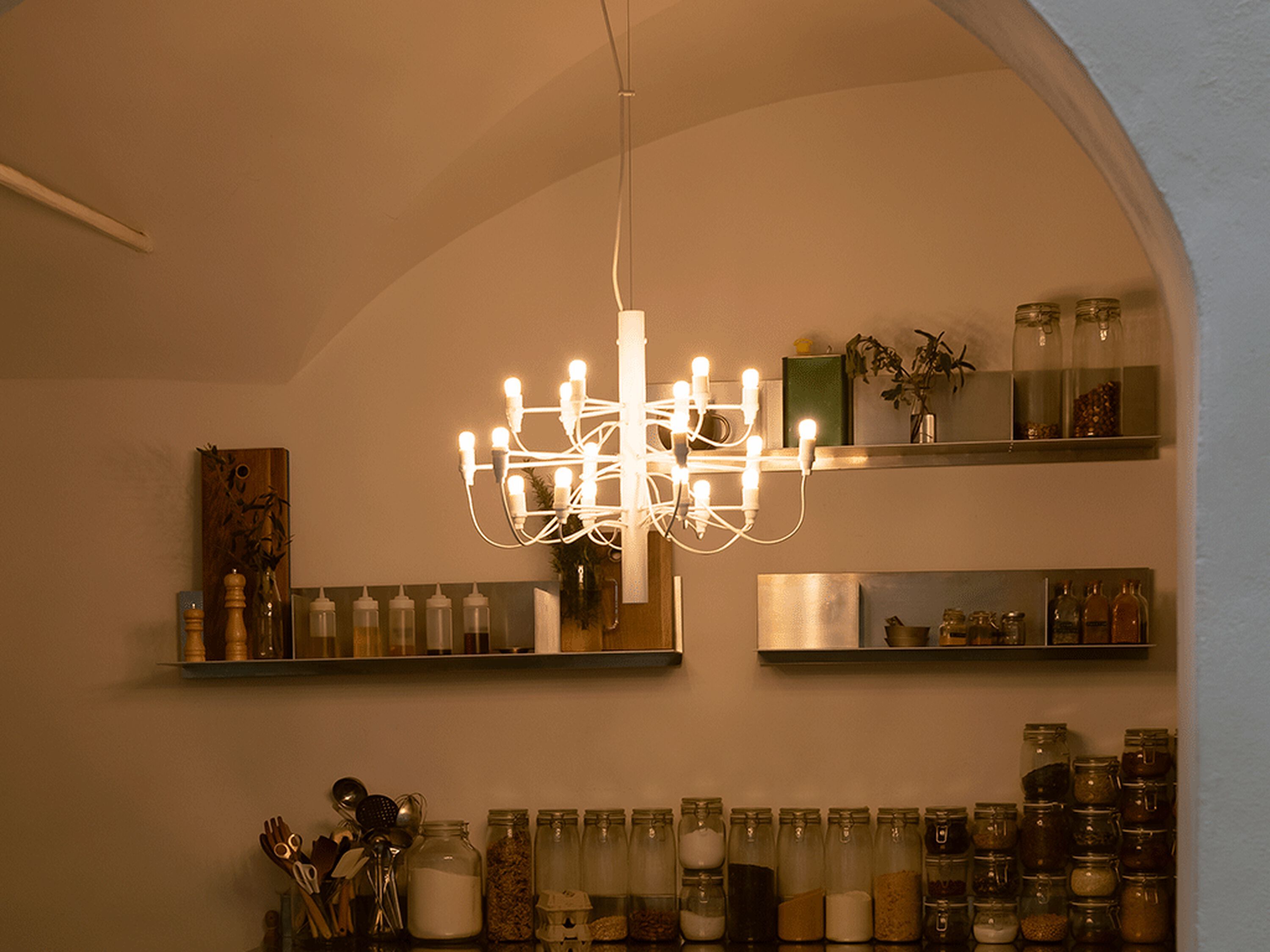 FLOS - 2097 /18 WHITE FROSTED LED chandelier By In Stock