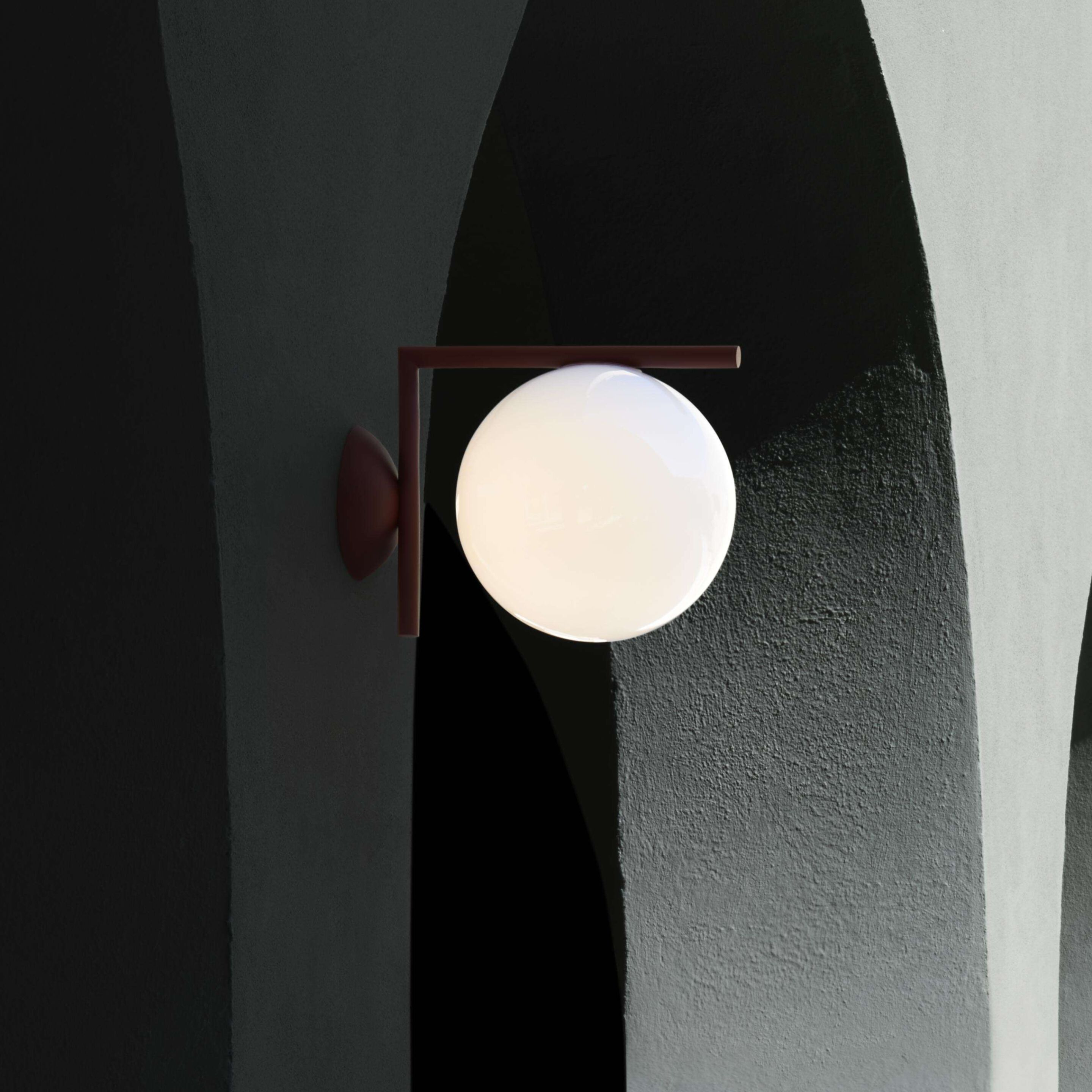 FLOS - IC LIGHTS W2 OUTDOOR BROWN Outdoor wall lamp By In Stock