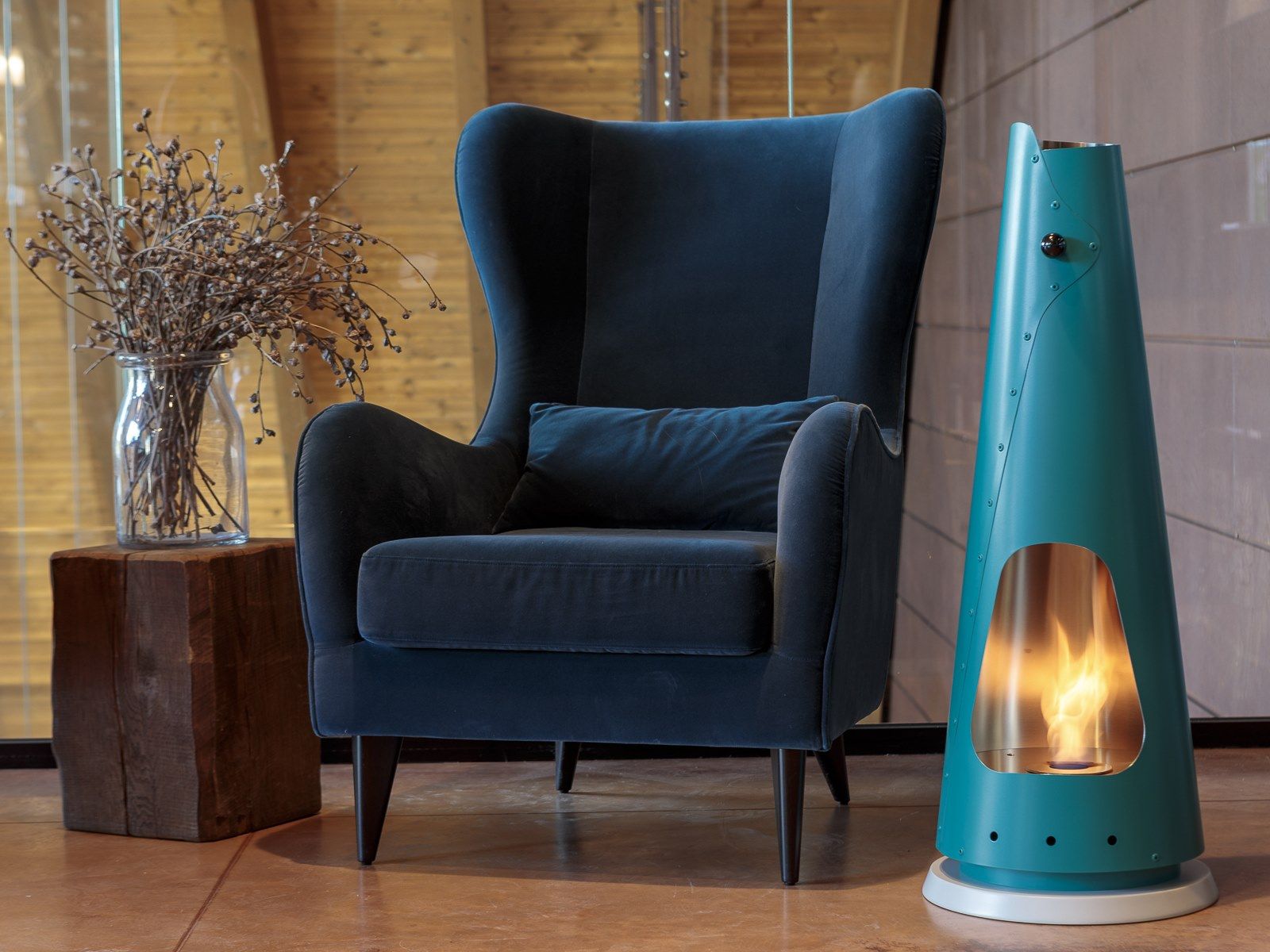 FOCOTTO - CONOTTO FLOOR S PETROLEUM Fireplace By In Stock