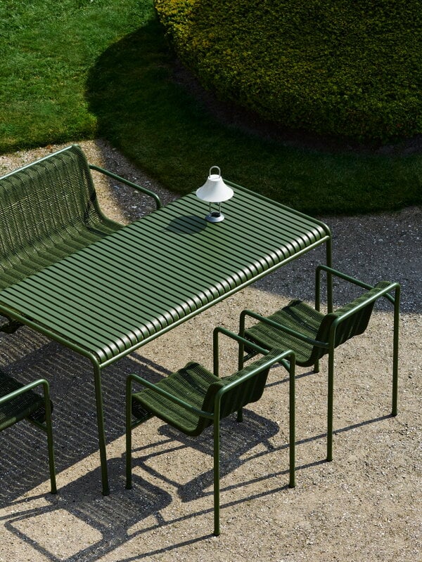 HAY - PALISSADE CORD OLIVE Garden bench with back By In Stock