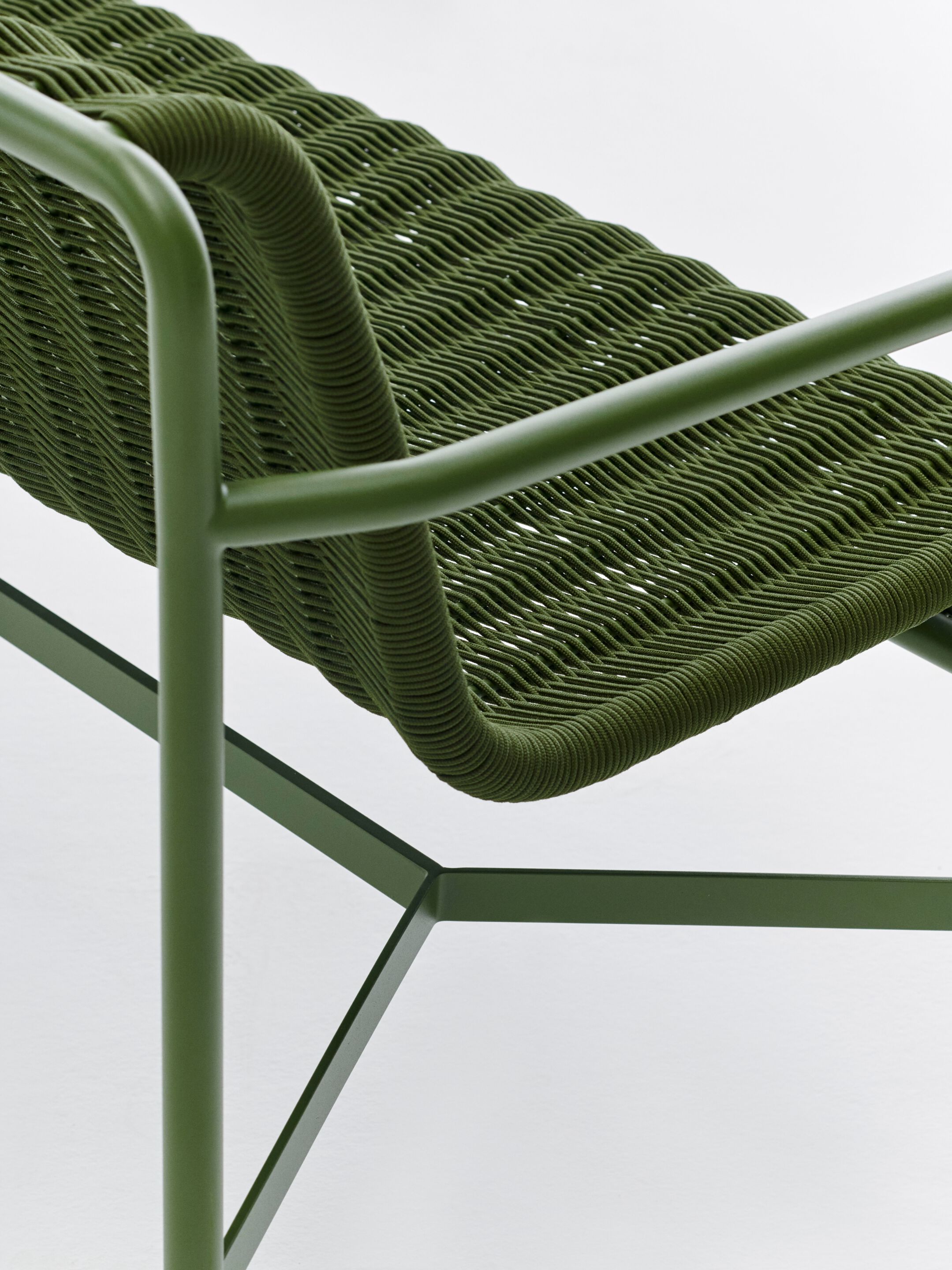 HAY - PALISSADE CORD OLIVE Garden bench with back By In Stock